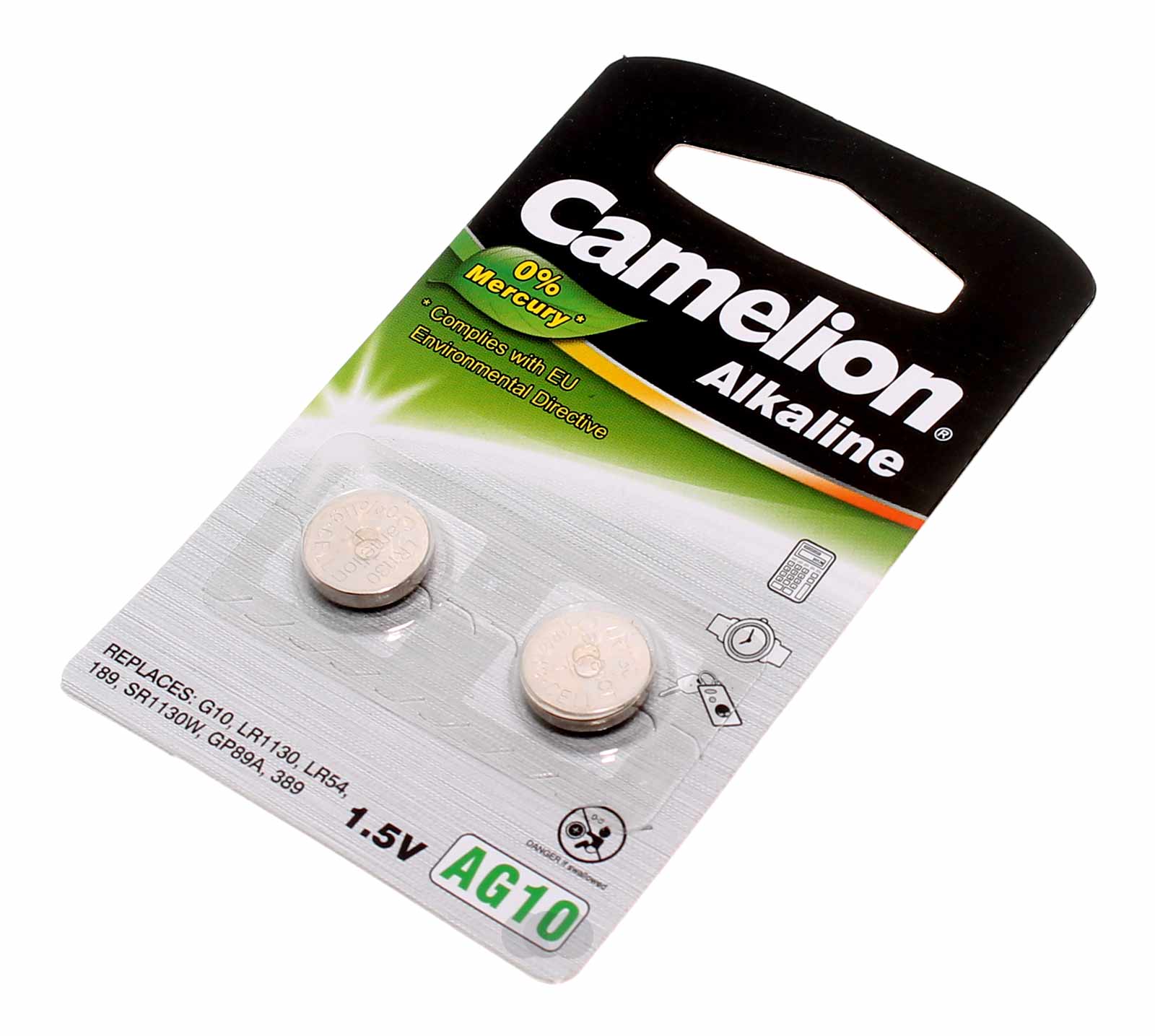 2er Pack Camelion ag10 Alkaline 1,5v Button Cell Battery | g10 lr1130 ...