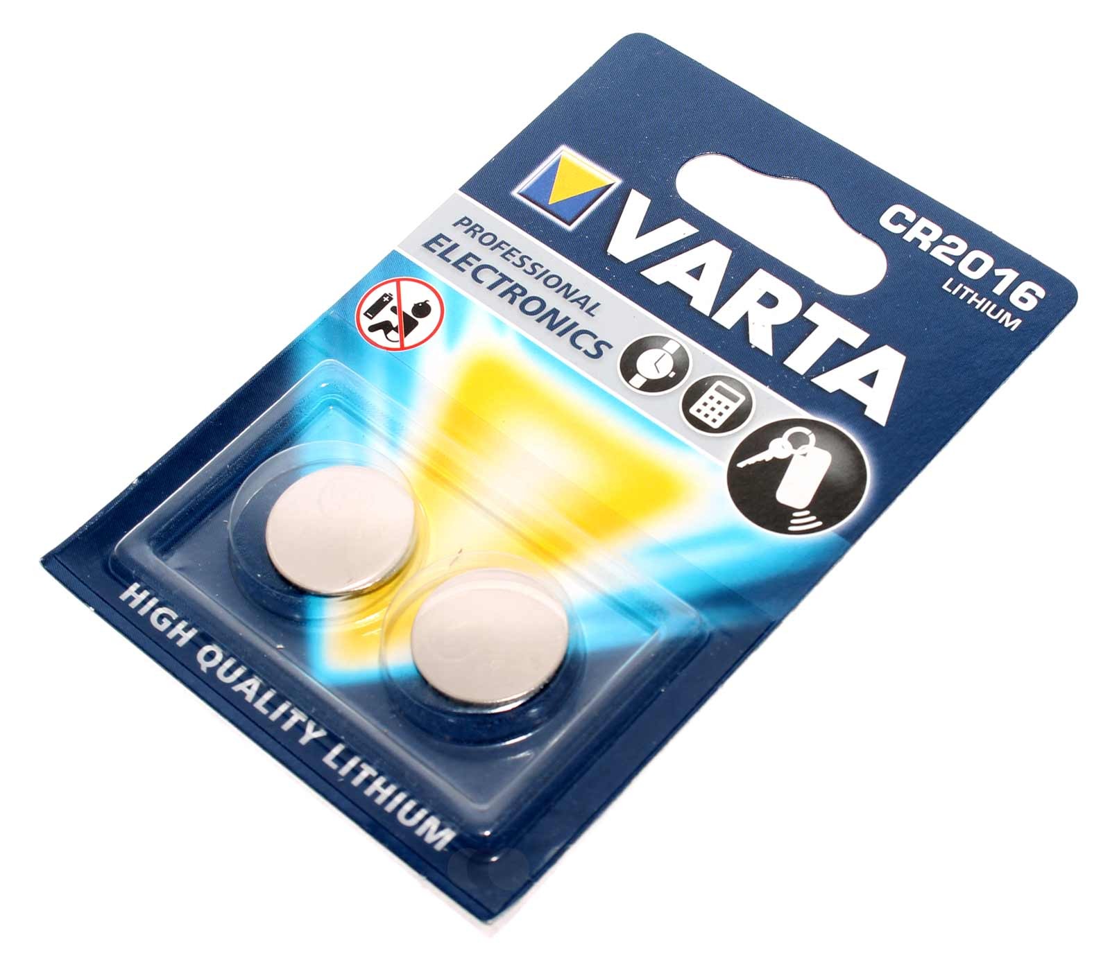 2 Stk. Varta CR2016 Knopfzelle Lithium Batterie | 3V 90mAh | 6016
