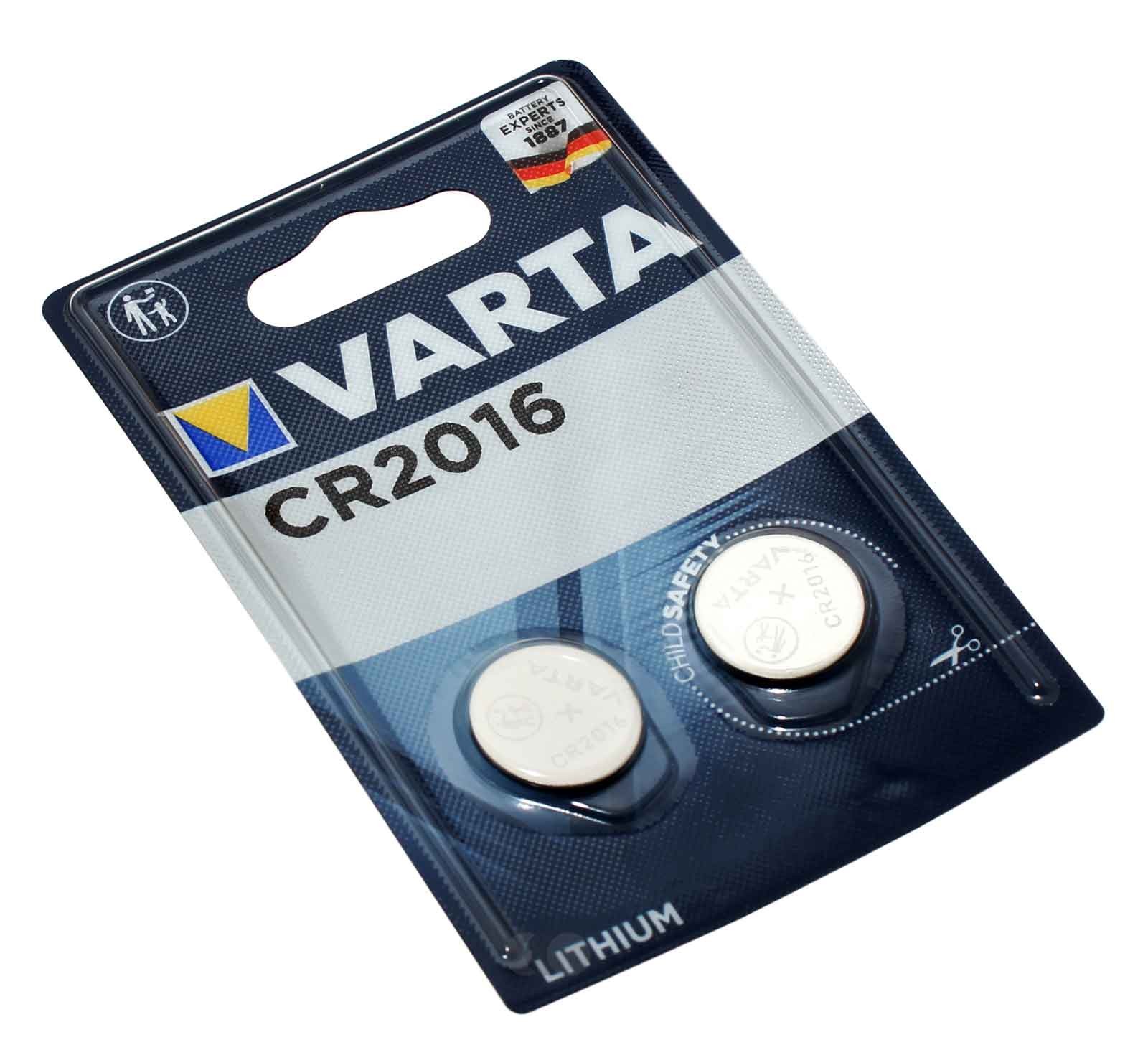 2 Stk. Varta CR2016 Knopfzelle Lithium Batterie | 3V 90mAh | 6016
