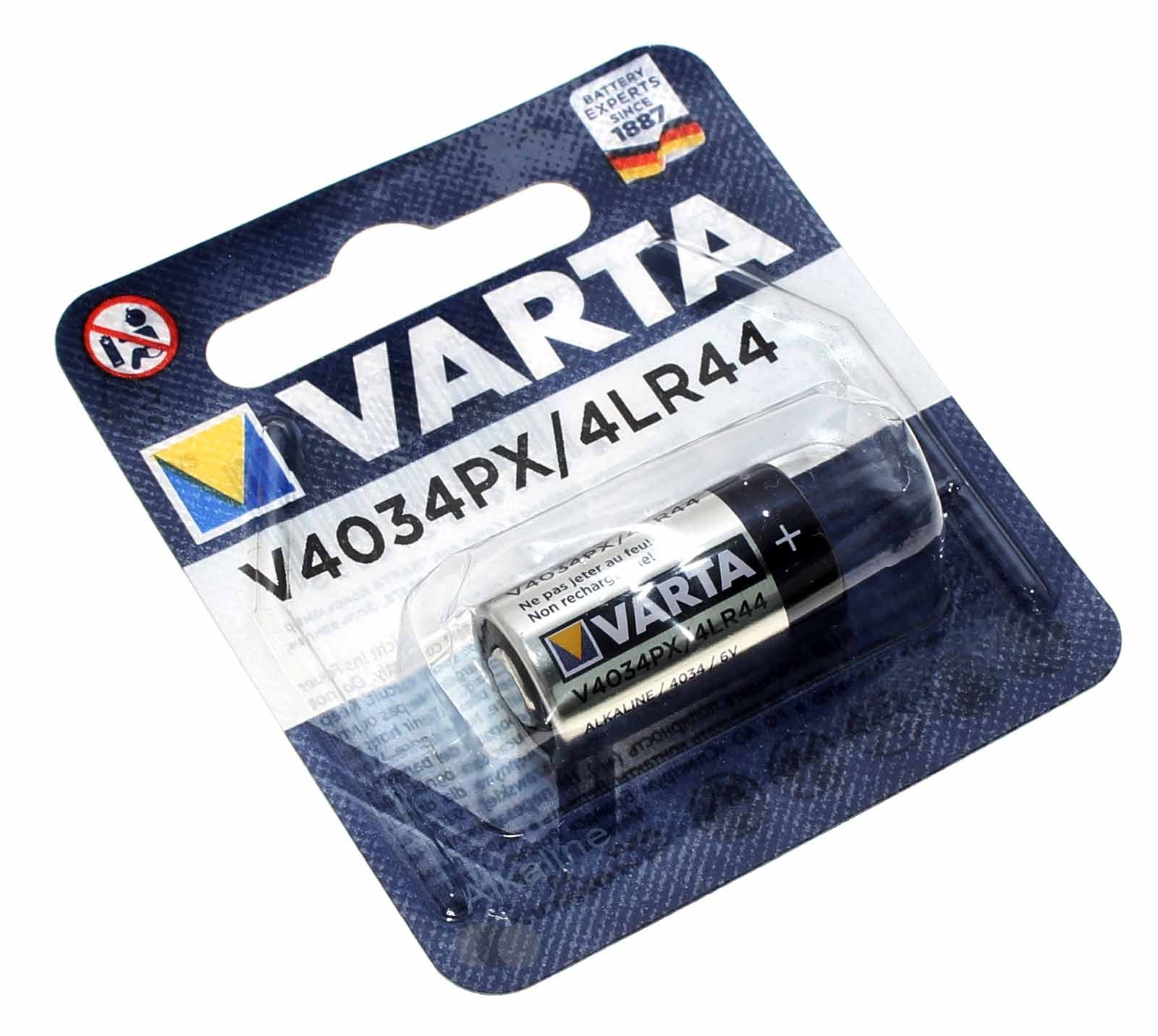 Varta V4034PX / 4LR44 Alkaline Spezial Batterie | wie 4LR44P A476 E476A | 6V 170mAh