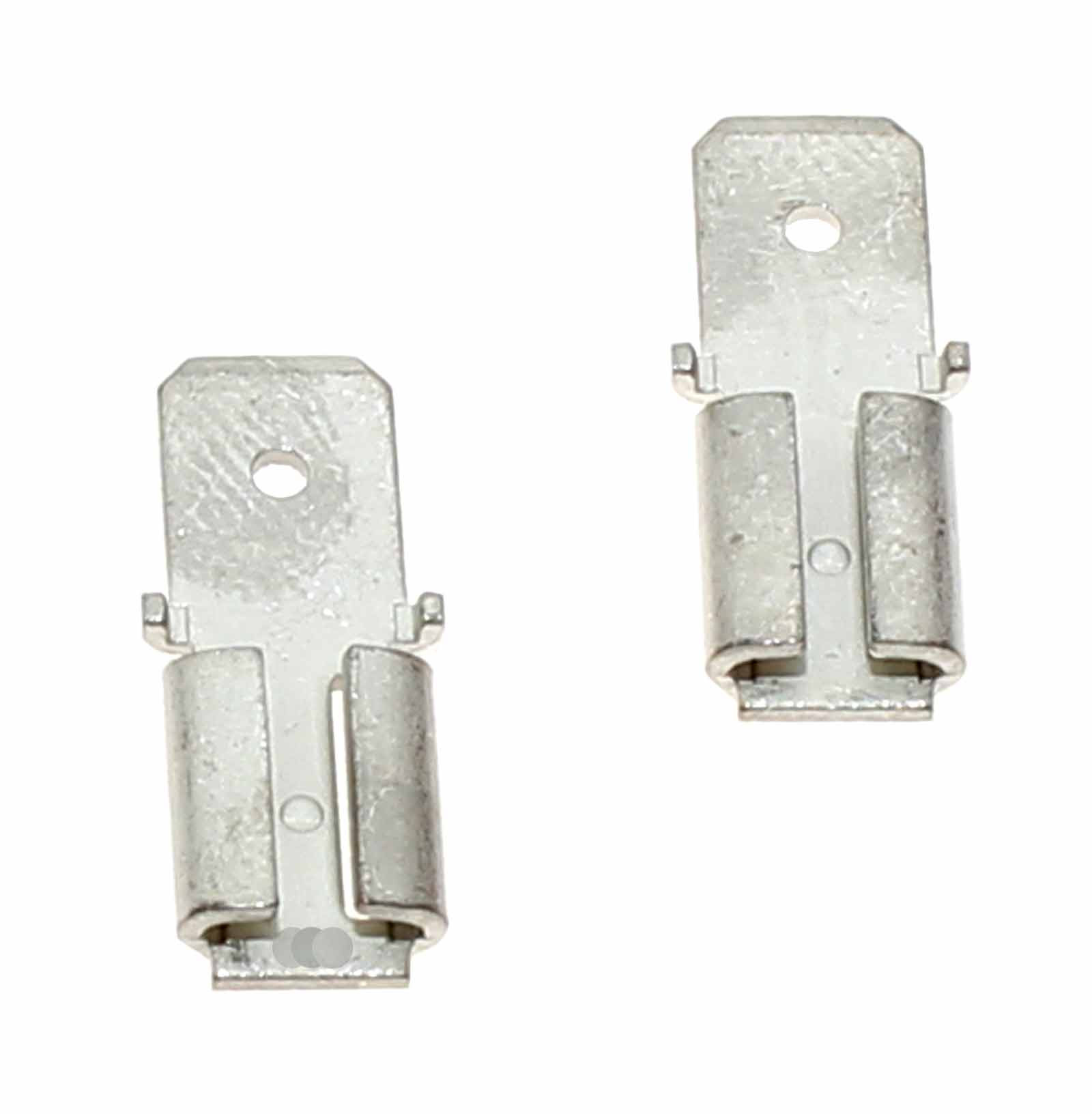 2er Set Faston Adapter 4,8mm Hülse auf 6,3mm Stecker / F187 -> F250 ...